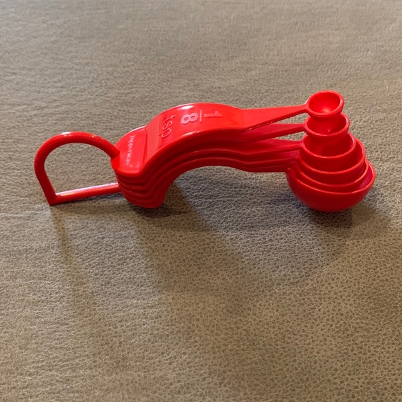 Tupperware | Kitchen | Tupperware Measuring Spoons Red | Poshmark